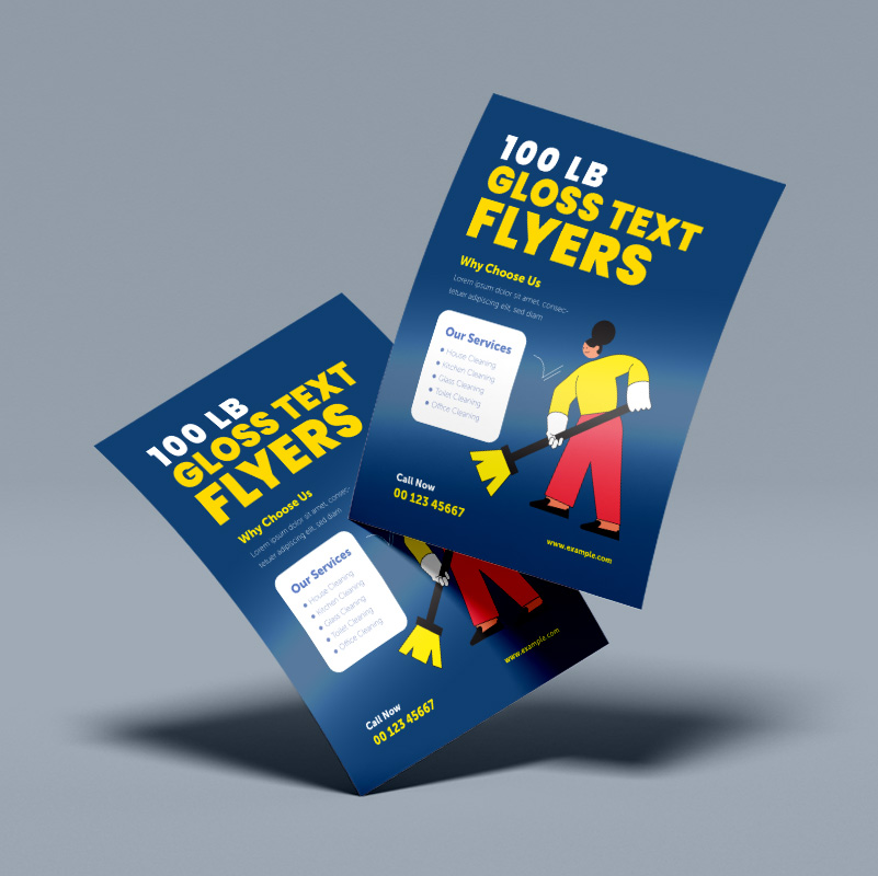 100lb Gloss Text Flyers Printing | ImpossiblePrinting.com