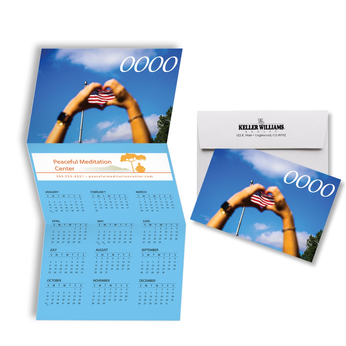 Z-Fold Card Calendar USA2