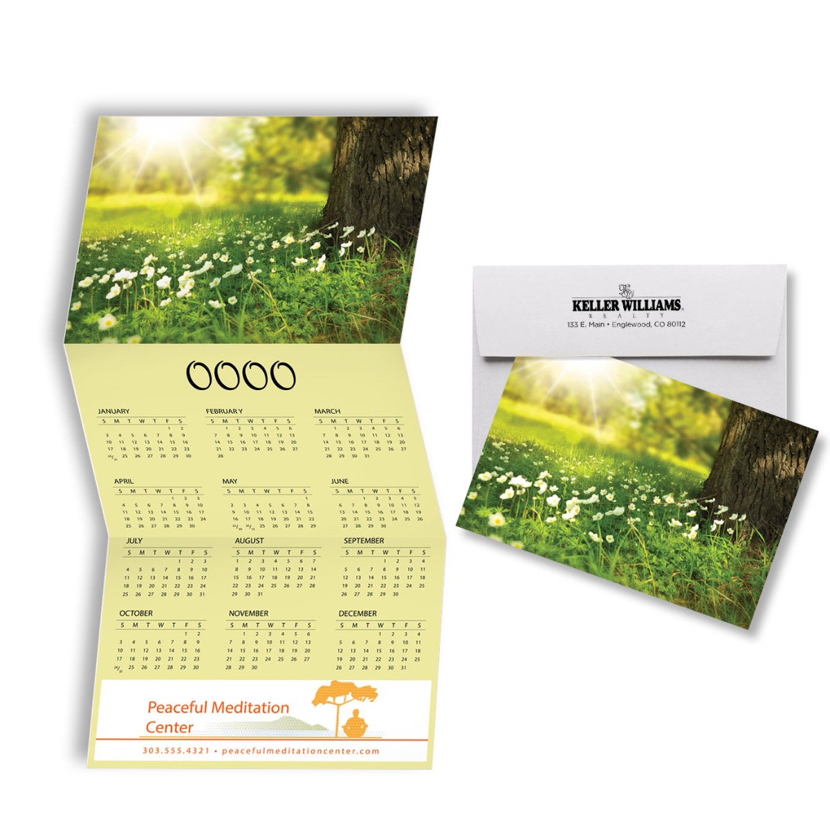 Z-Fold Card Calendar Meadow