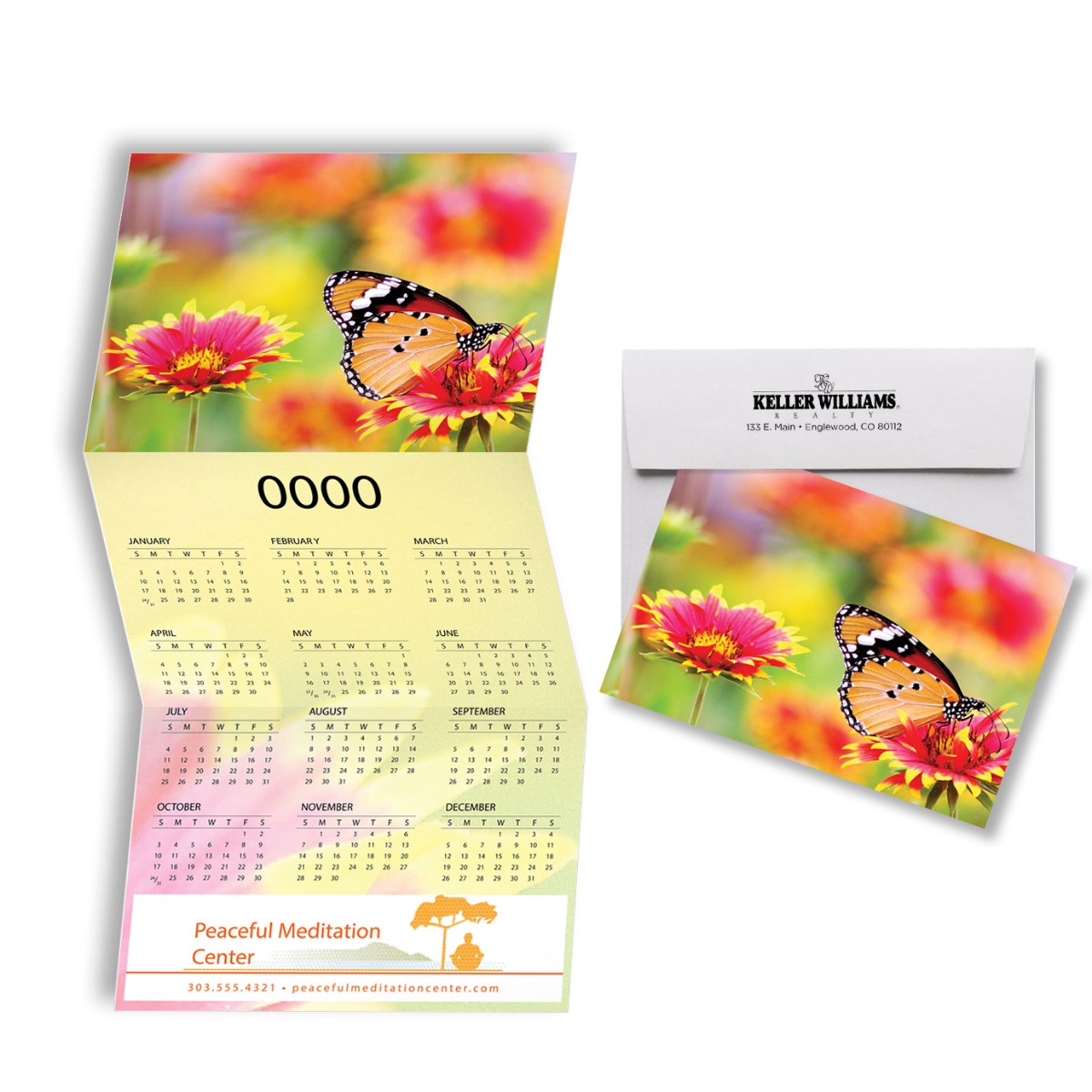 Z-Fold Card Calendar Butterfly