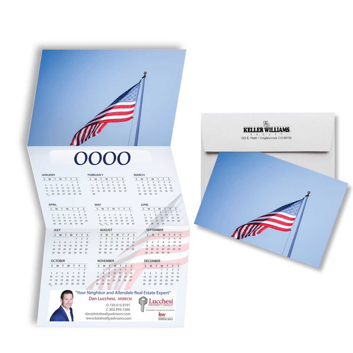 Z-Fold Card Calendar Flagpole