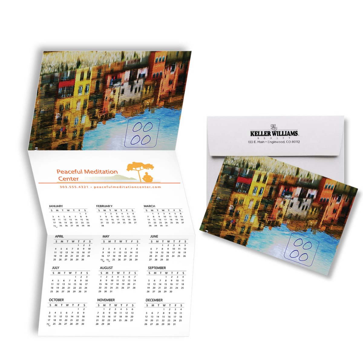 Z-Fold Card Calendar Reflection