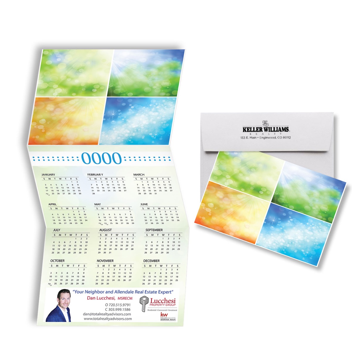 Z-Fold Card Calendar Four Seasons