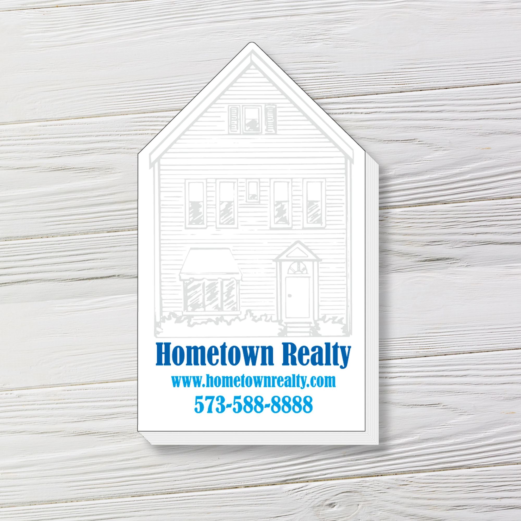 Custom Notepads: House Shape Scratch Pad| Captain Notepad Â®