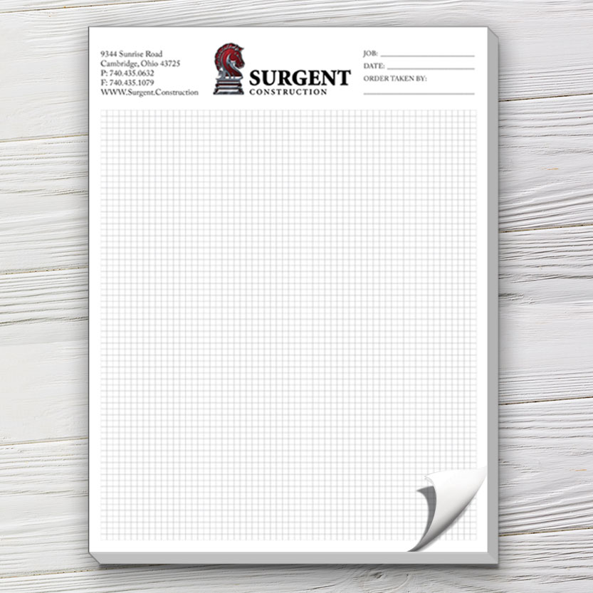 Graph Notepad Custom Engineering Paper Pad| Captain Notepad Â®