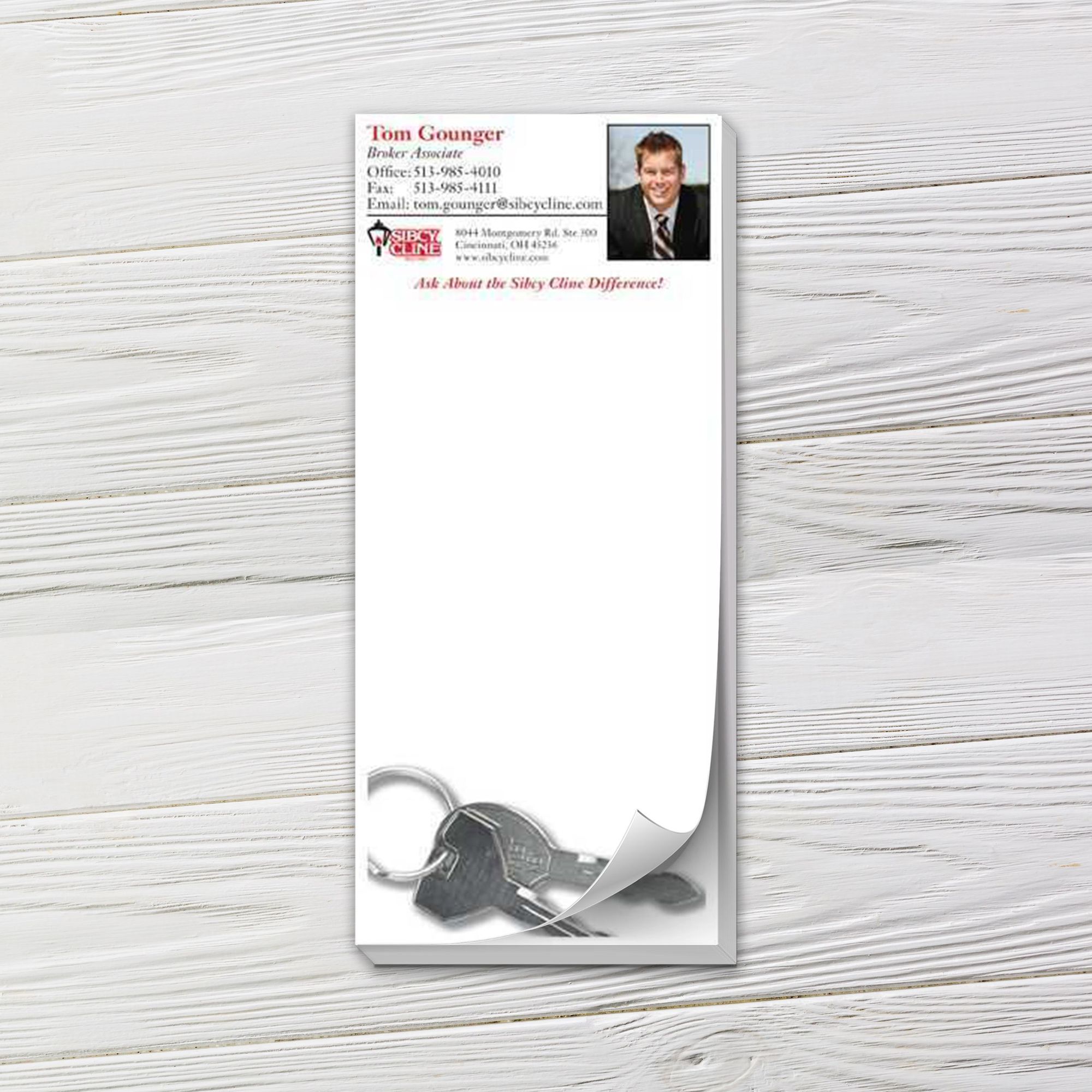 Custom Notepad | Real Estate House Keys 25 Sheets