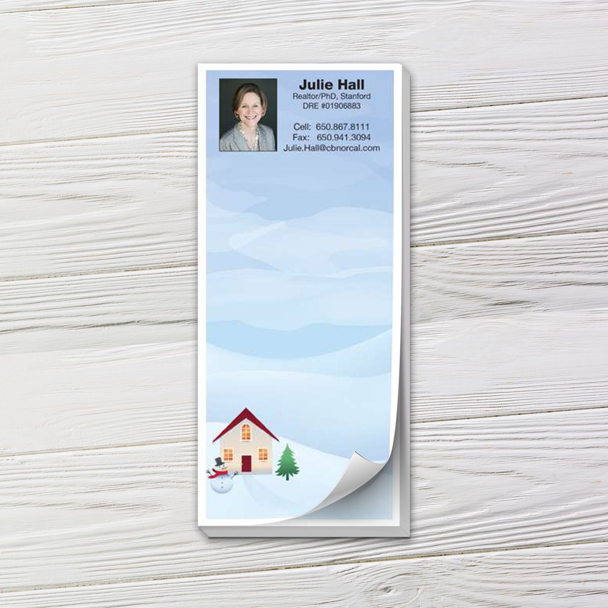 Custom Notepads | Seasonal Snow House (Real Estate Theme Marketing ...