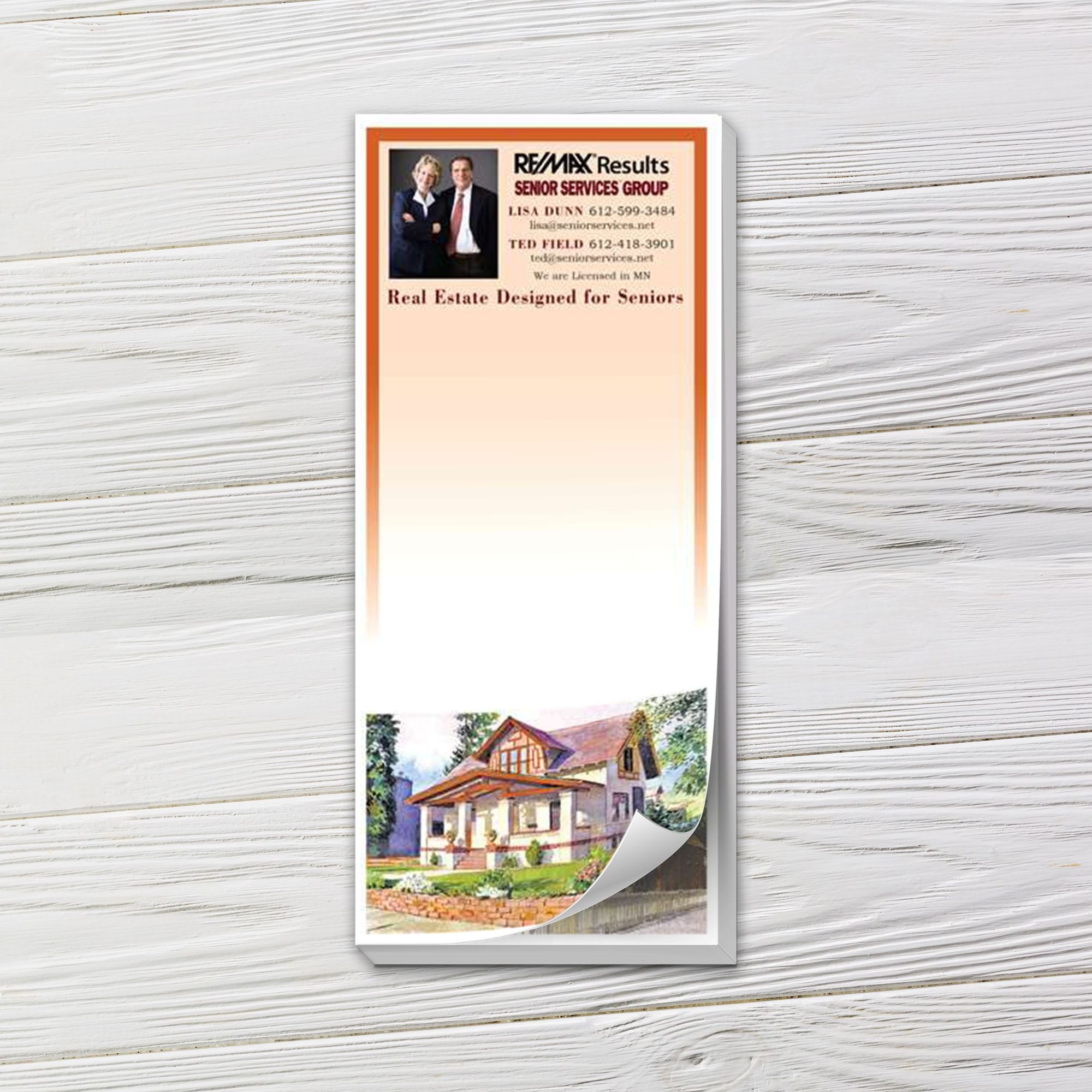 Custom Notepads | Tyler Ryder Designs | Real Estate Theme | Captain Notepad