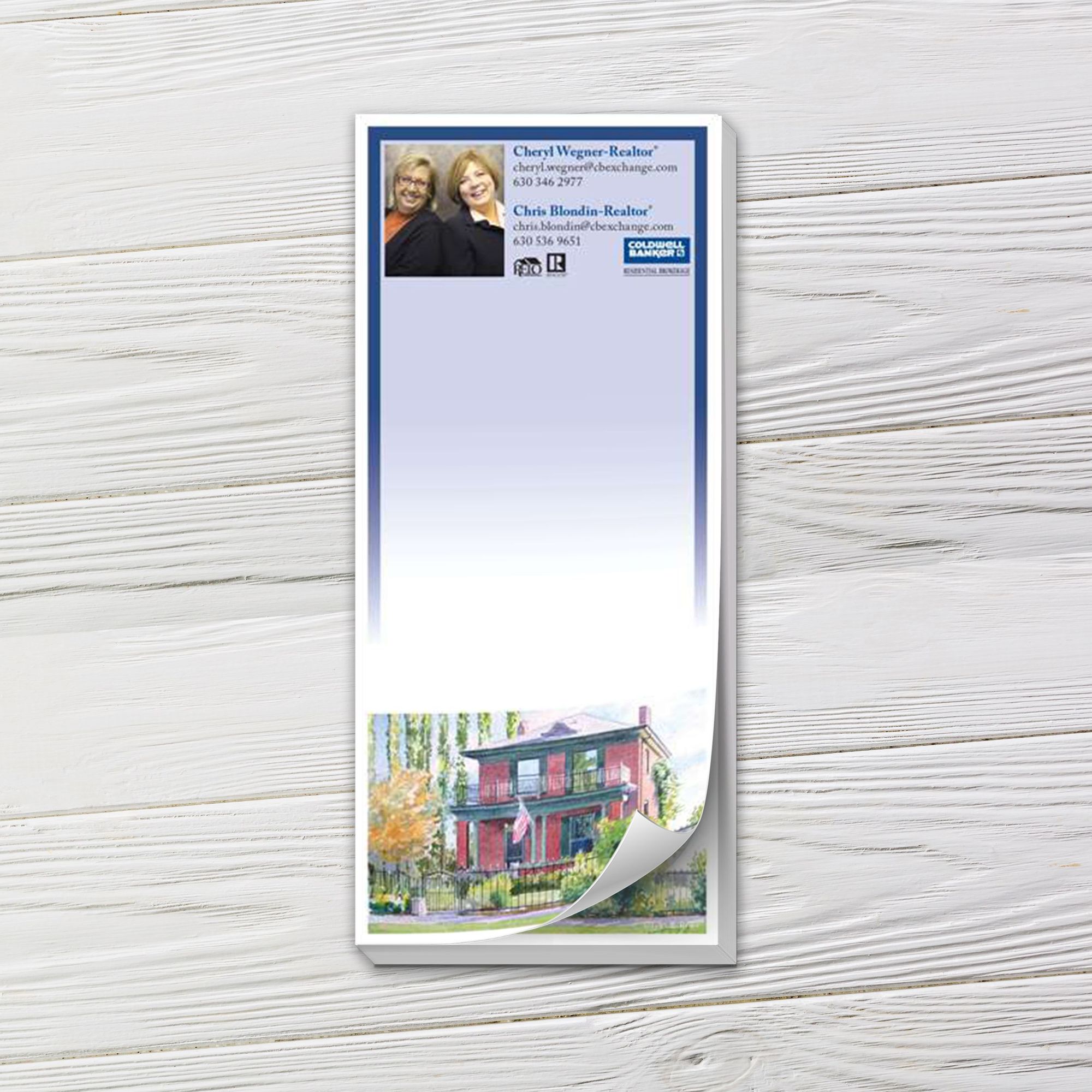 Custom Printed Memo Pad | Real Estate Theme 25 Sheets