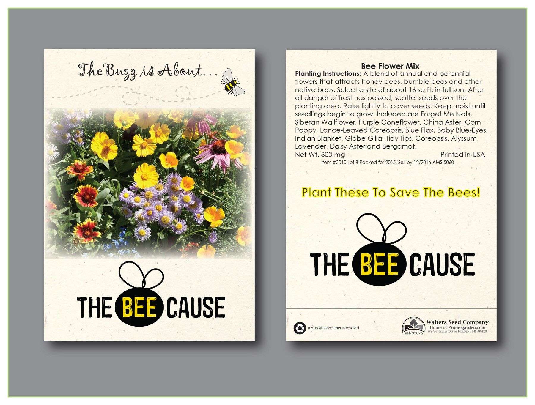 Seed Packets | Wildflower Seeds for Bees | Captain Notepad