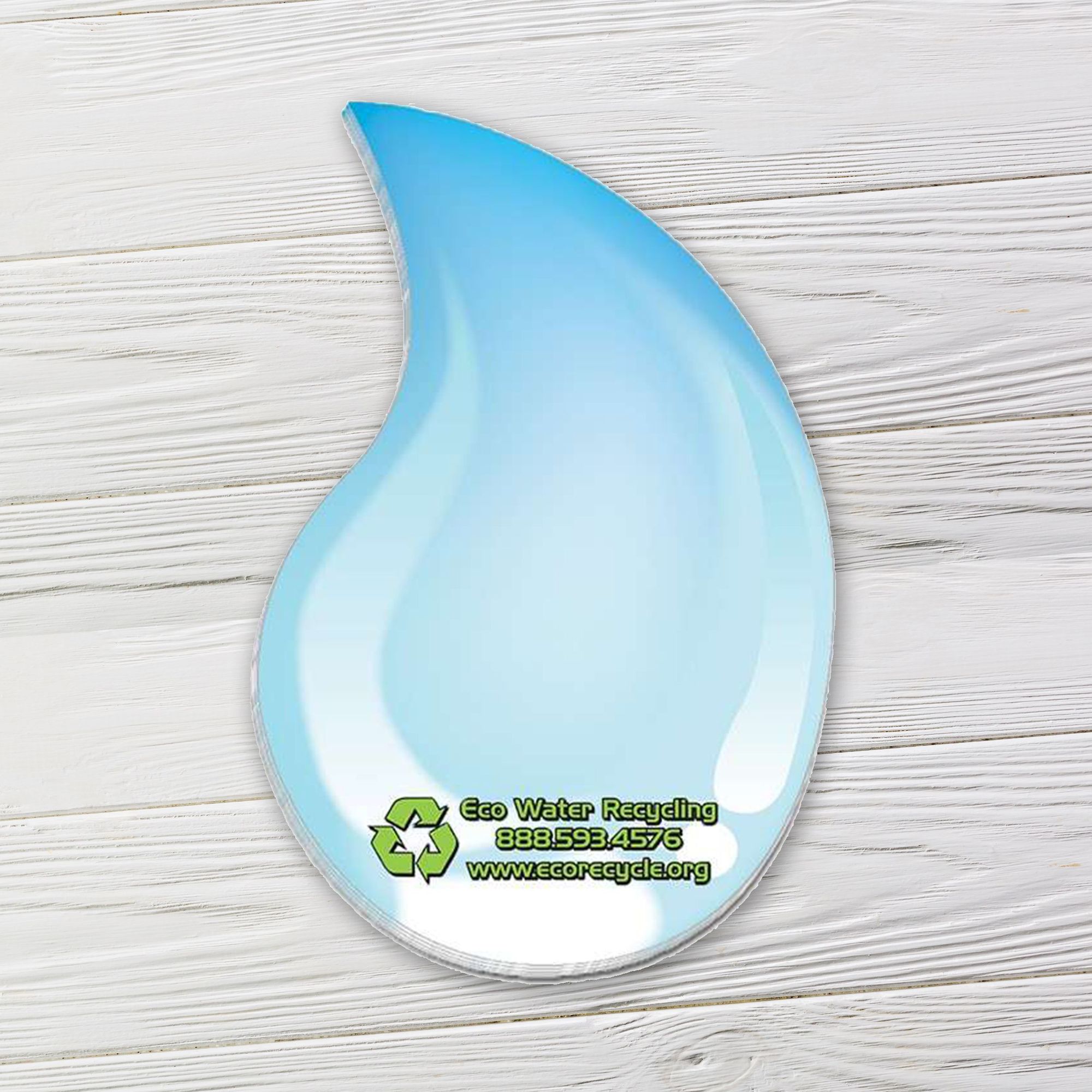 Custom Notepads: Water Drop Shaped Sticky Notepad | Captain Notepad Â®