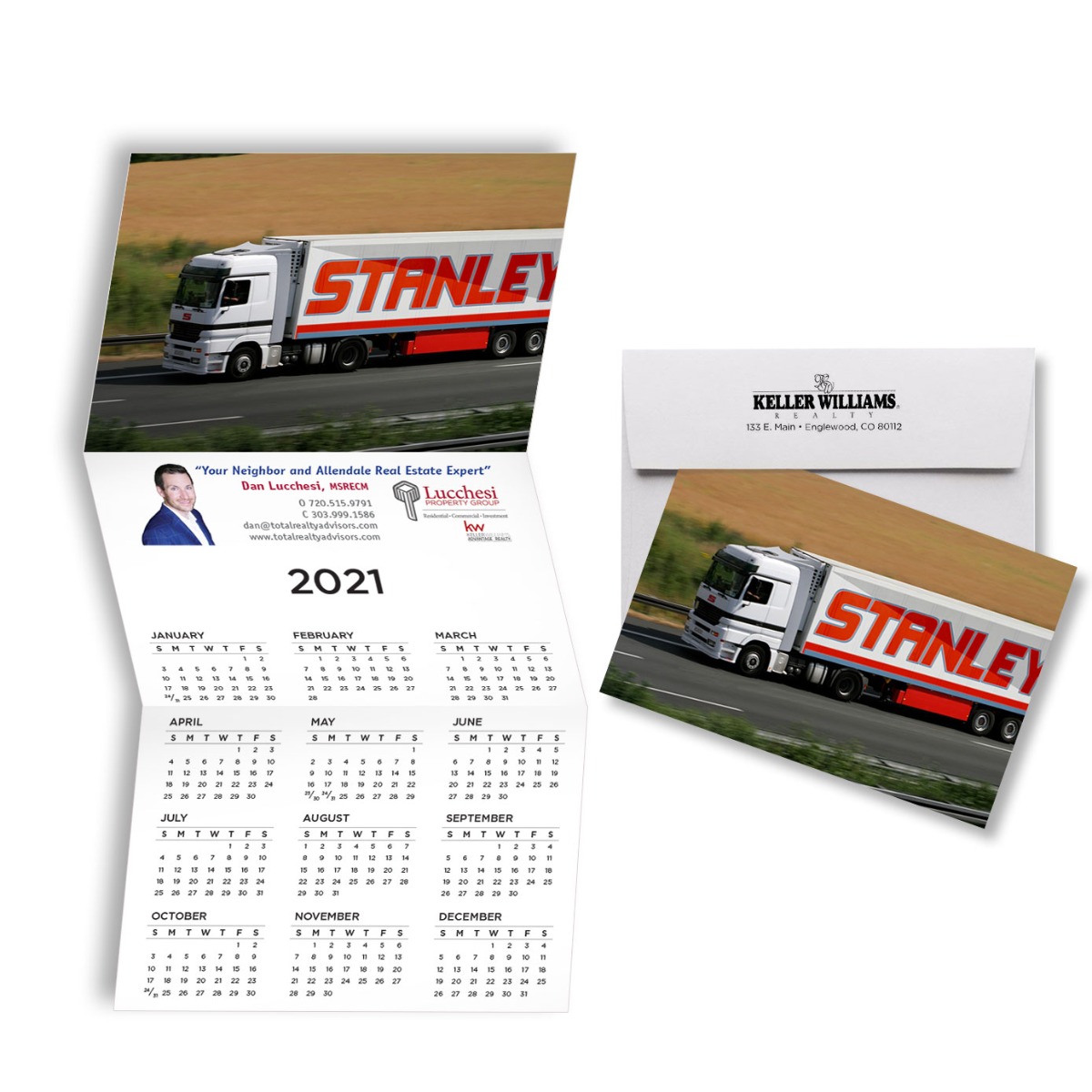 Z-Fold Personalized Calendar Truck