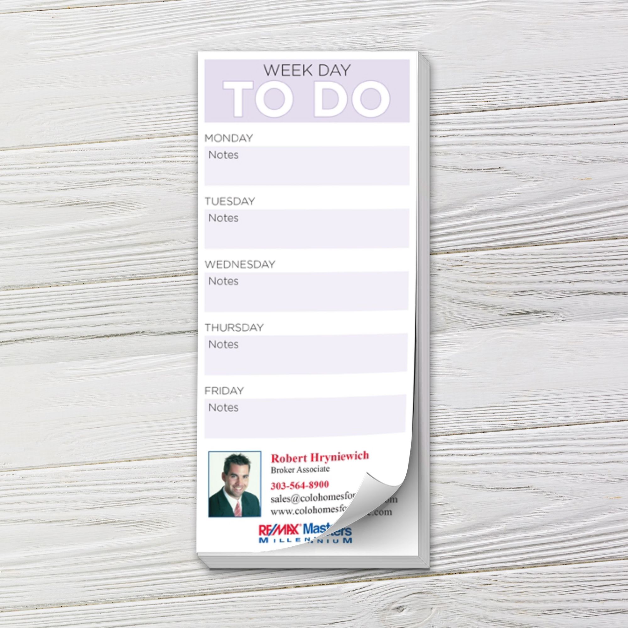 Full Color Notepads | Week Day To Do