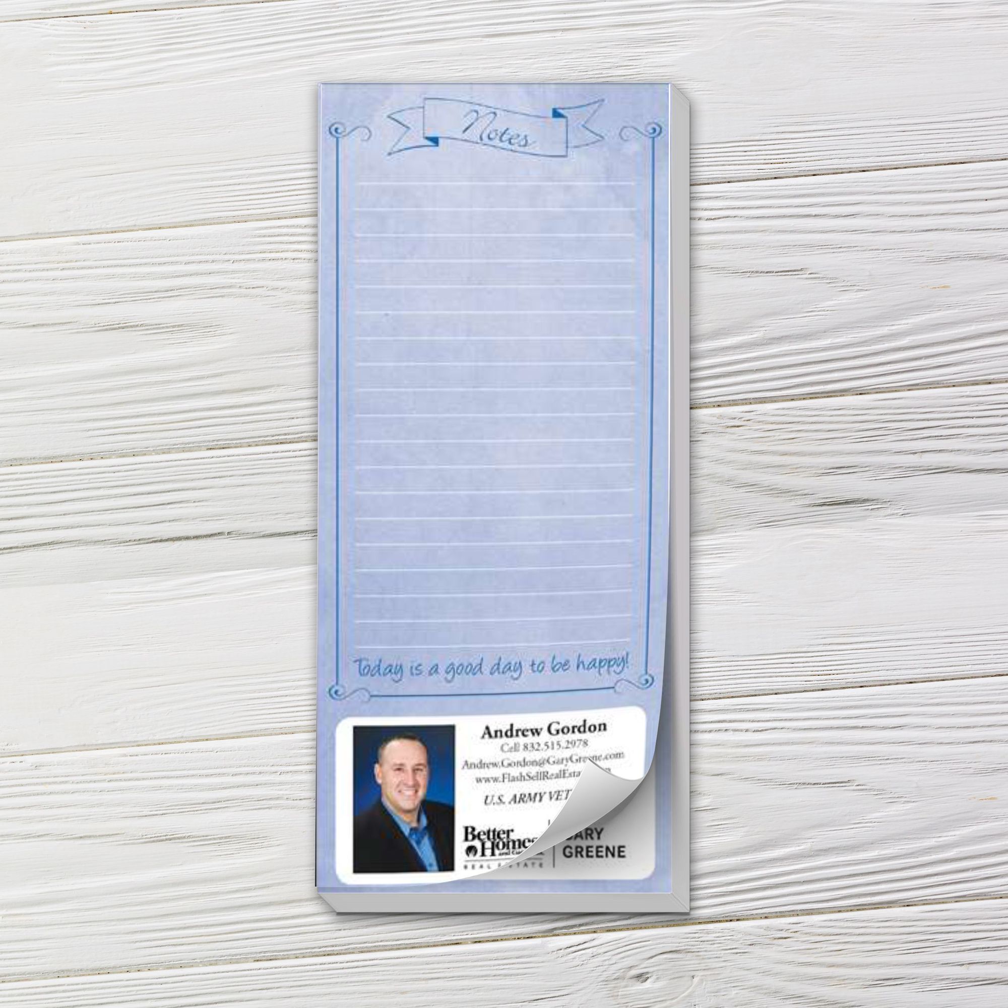 Happy Notes List Pad | Blue (Grocery List Notepads and To-Do Lists ...