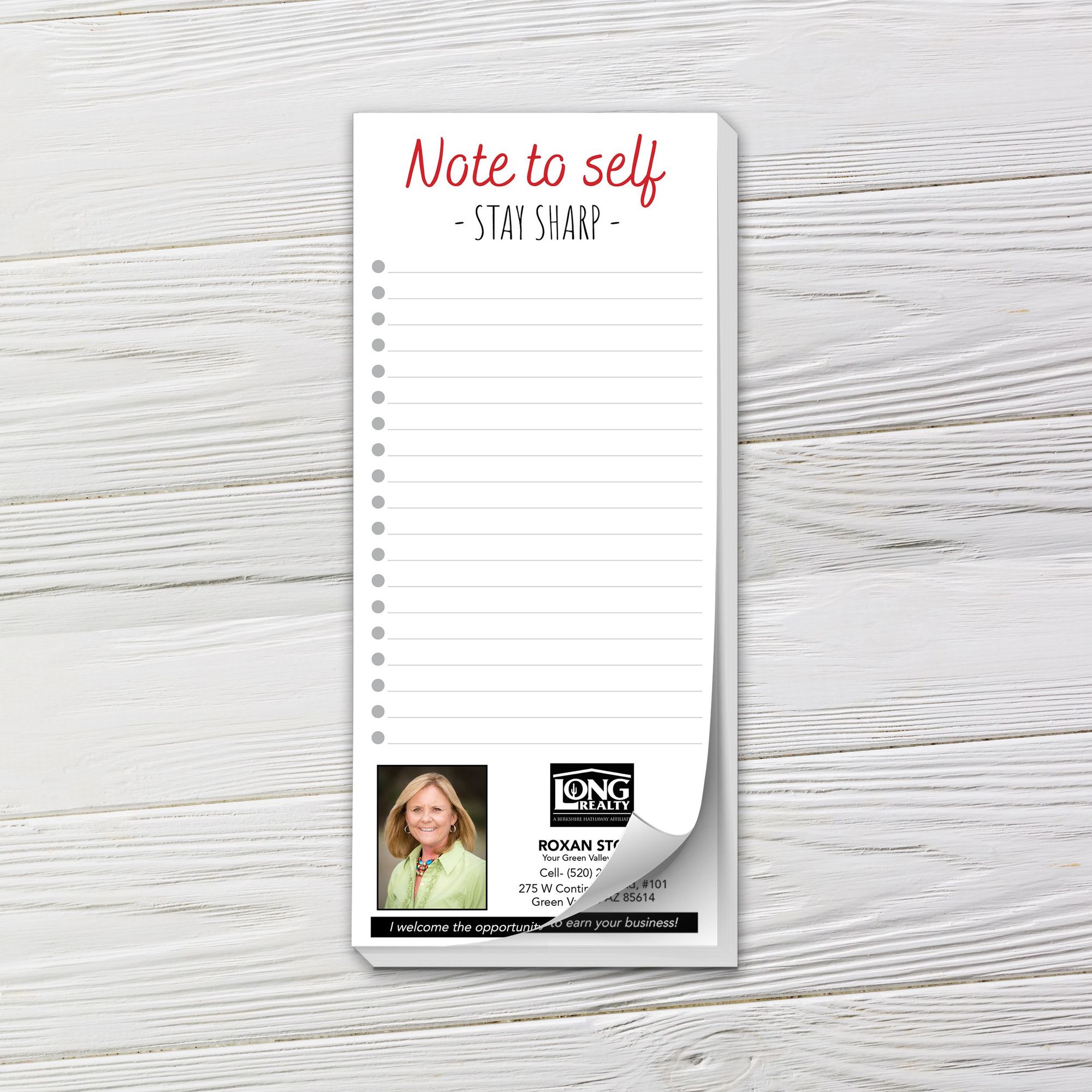 Custom Notepads | Note To Self, Stay Sharp