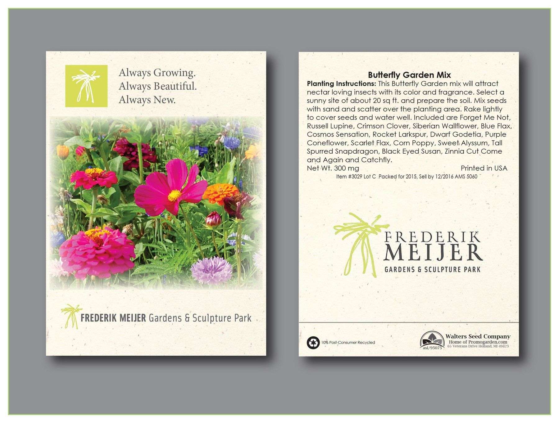 Custom Printed Seed Packets | Butterfly Garden Seeds