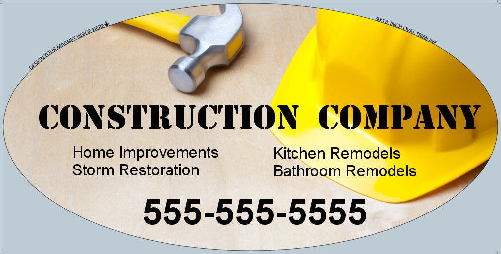 Browse Oval Car Door Magnetic Sign Templates