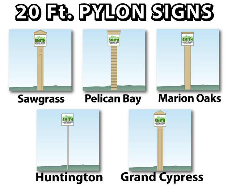 20Ft Pylon Signs - Custom Sign Center, Inc