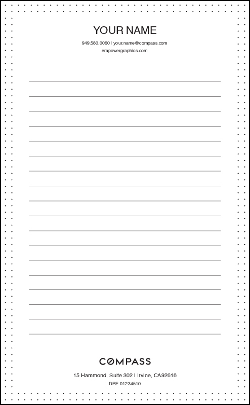 Custom Compass Real Estate Notepads