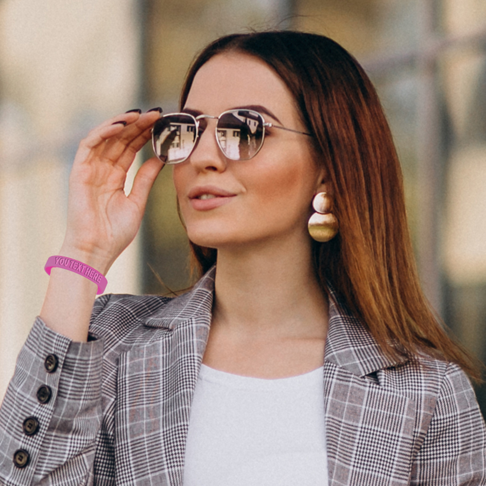 Embossed Silicone Wristband | Raised Design Bracelet - MyInTheMix