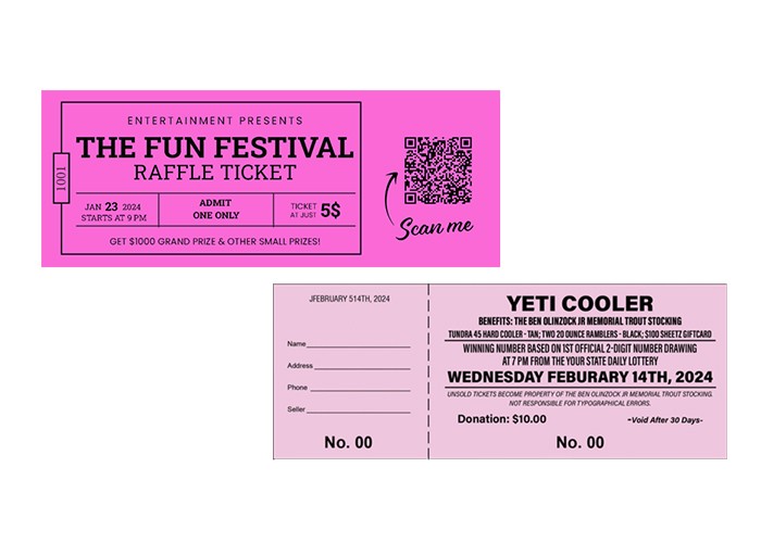 The Importance of No Bleed Raffle Tickets in Professional Event Planning!