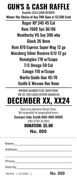 Explore Custom Jumbo Cash Bash/Gun Bash Ticket Jumbled with Pull-Out ...