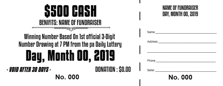 custom printed raffle tickets