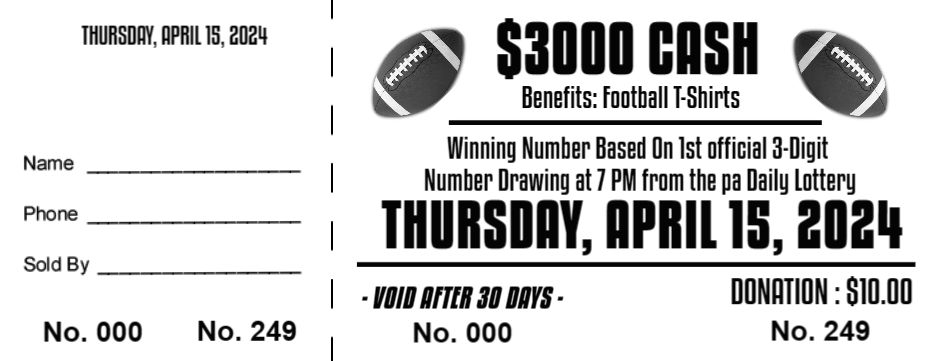 custom printed raffle tickets