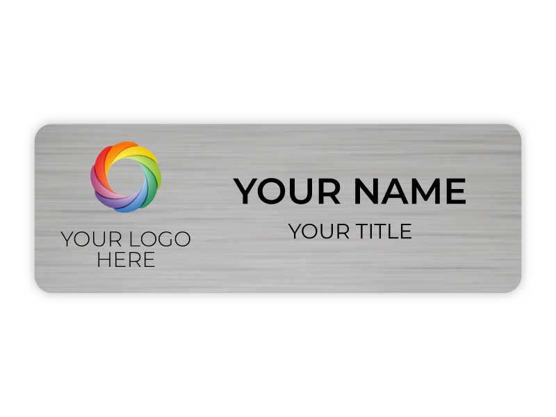 Sublimated Metal Magnetic Name Tags | Custom Full-Color Metal Badges ...