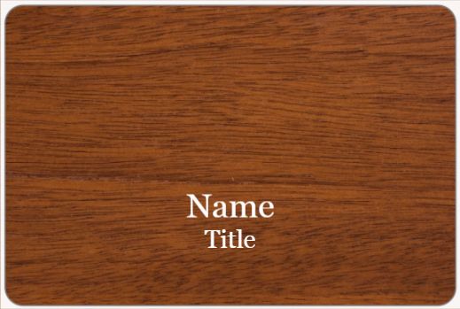Mahogany Wooden Name Badges and Name Tags Full Color
