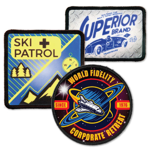 Custom Full Color Iron-On Patches – Vibrant Sublimated Logo & Name ...