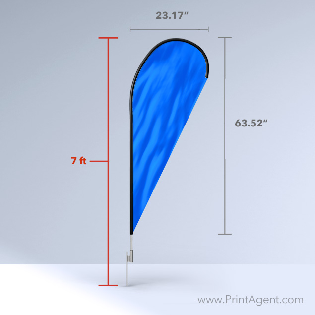 teardrop flag vector