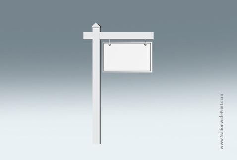 PVC Sign Post with 48" Arm
