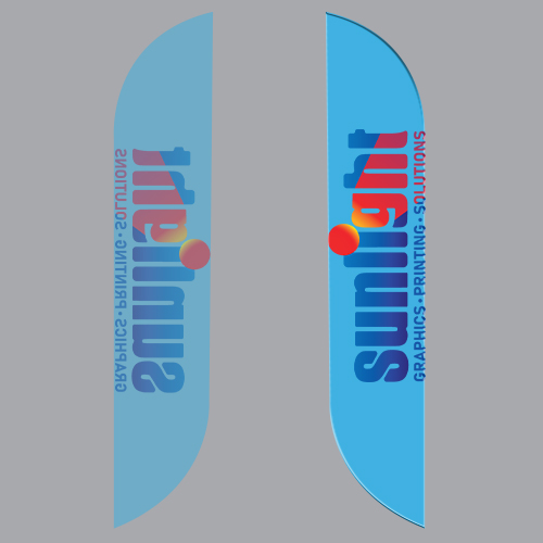 Feather Convex Flag Printing in Sacramento| Sunlight Graphics