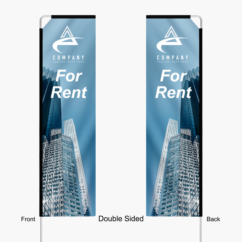 Custom Rectangle Flags | Indoor & Outdoor Advertising | XtradePrint