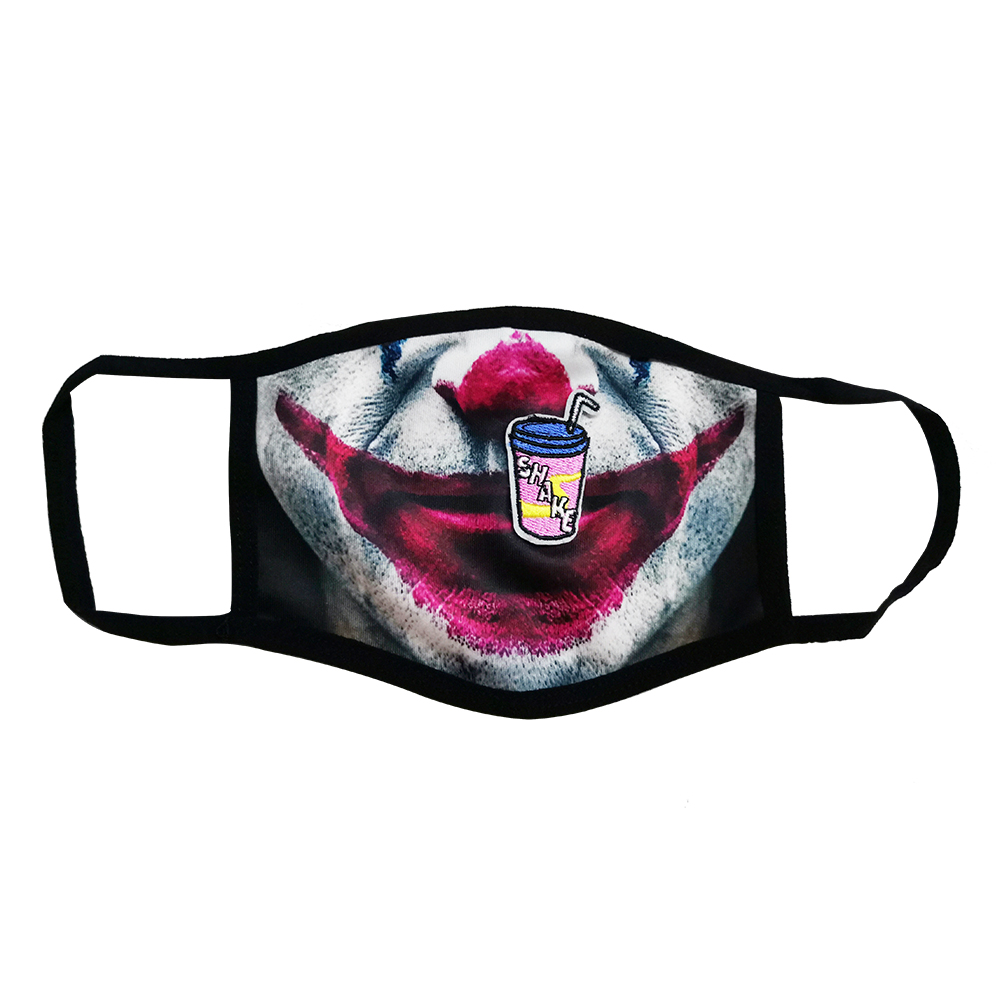 （002FMS072 ）Printed Mask With Straw Hole