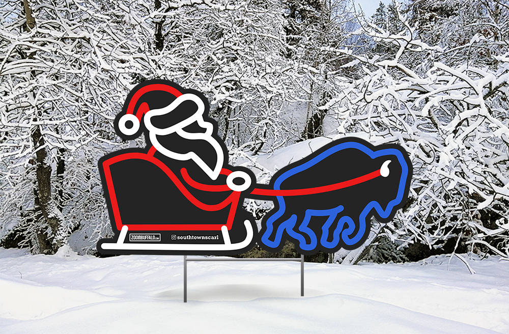Buffalo Santa Lawn Decoration - ZoomBuffalo