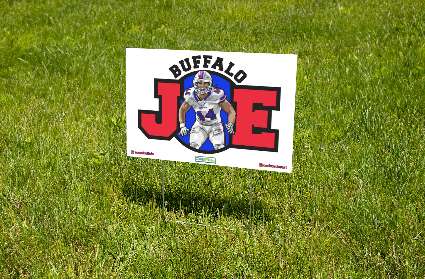 Buffalo Joe Lawn Sign (Stake Included) - ZoomBuffalo