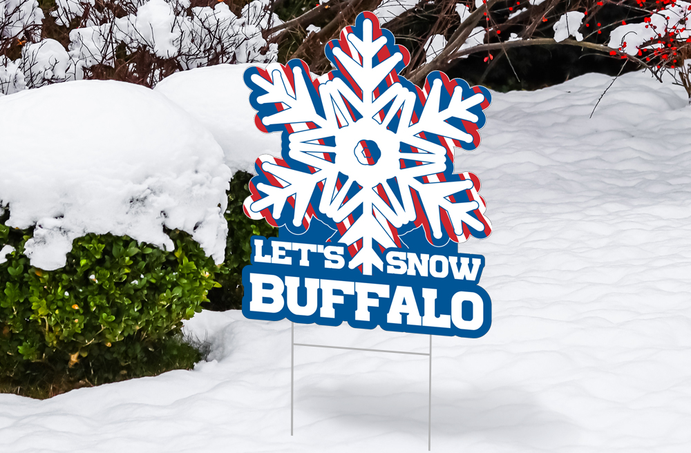 Let's Snow Buffalo Sign