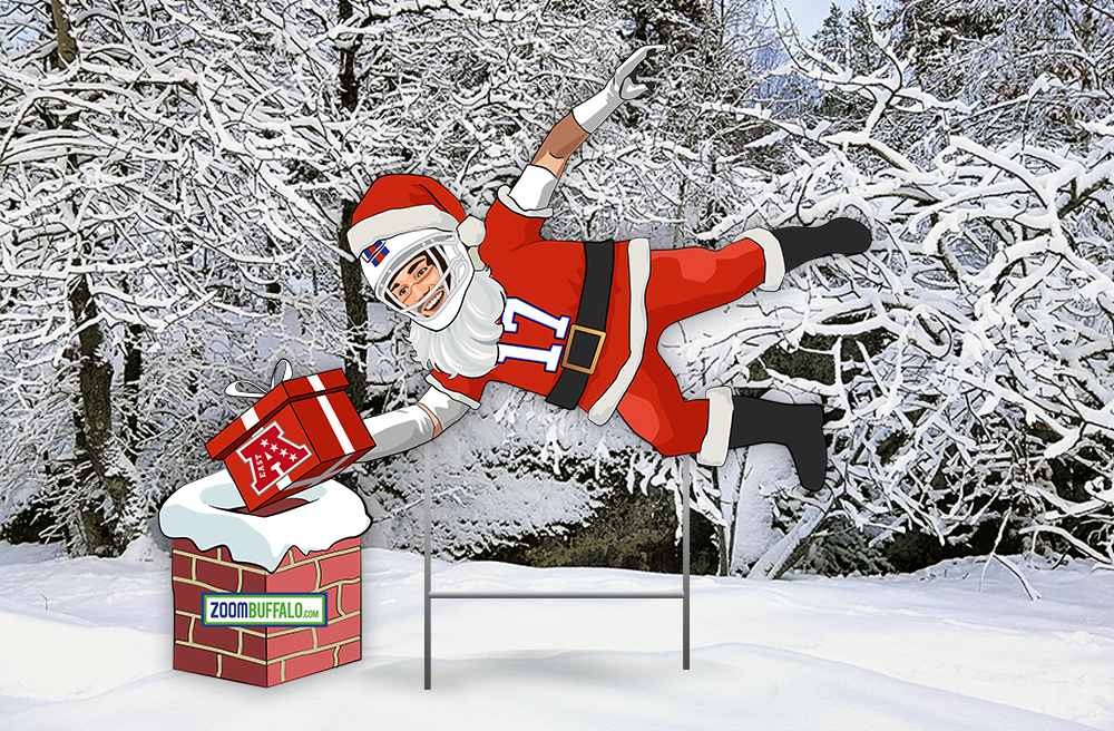 Touchdown Santa Lawn Sign