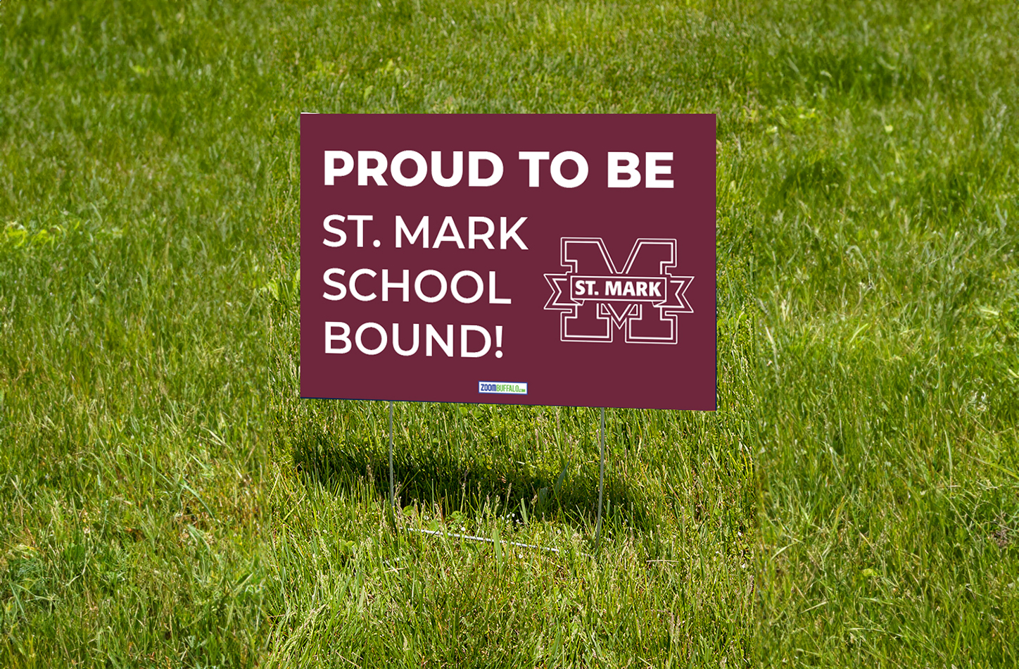 St. Mark School Bound Lawn Sign (Stake Included) - ZoomBuffalo