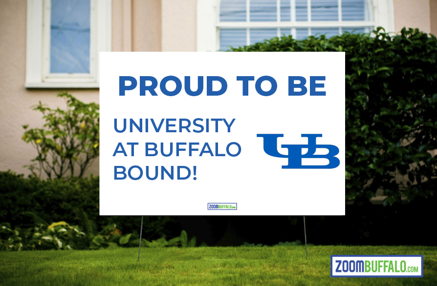 University at Buffalo Bound Lawn Sign (Stake Included) - ZoomBuffalo
