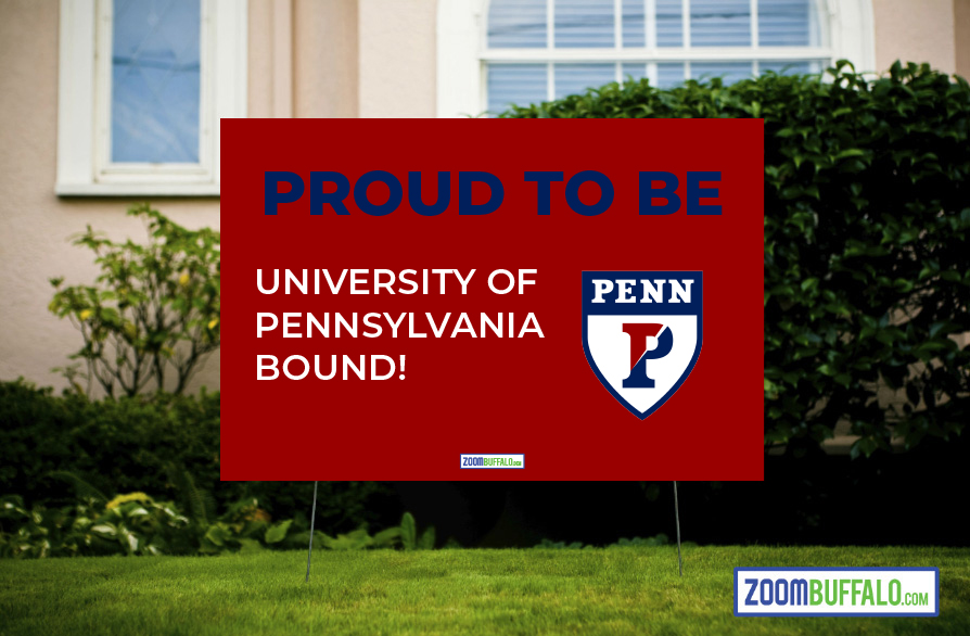 University of Pennsylvania Bound Lawn Sign (Stake Included) - ZoomBuffalo