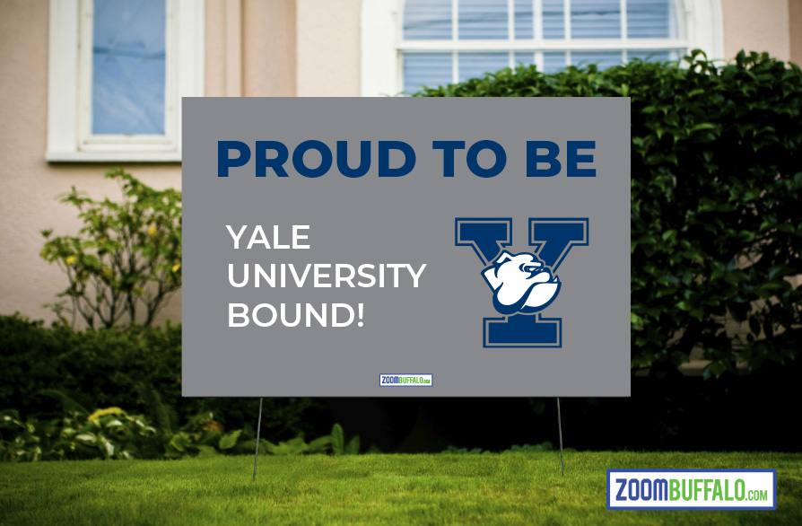 Yale University Bound Lawn Sign (Stake Included) - ZoomBuffalo