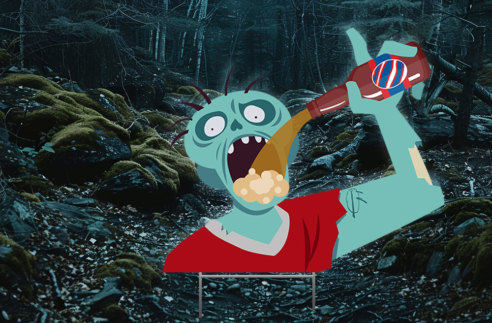 Zombie Football Fan Lawn Ornament - ZoomBuffalo