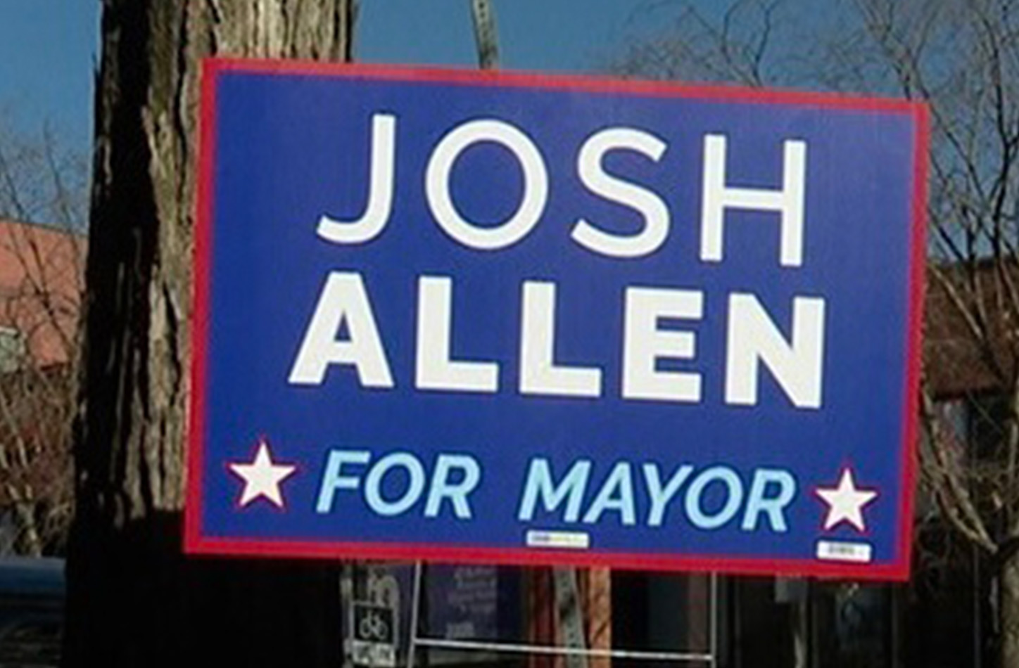 Josh Allen For Mayor lawn sign (16x24) - ZoomBuffalo