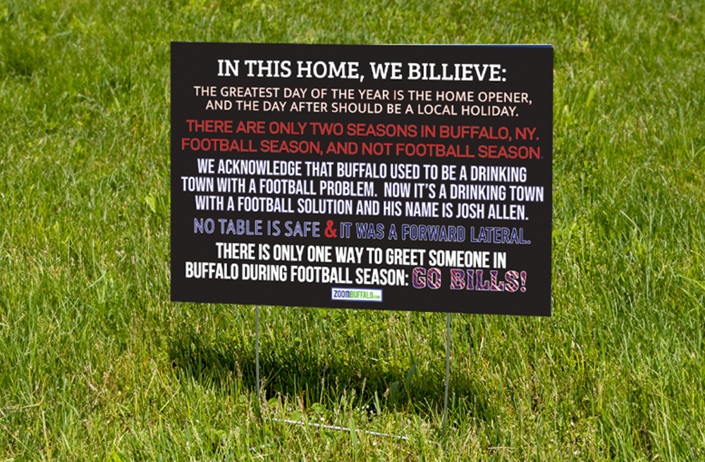 In This Home We Billieve Sign - ZoomBuffalo