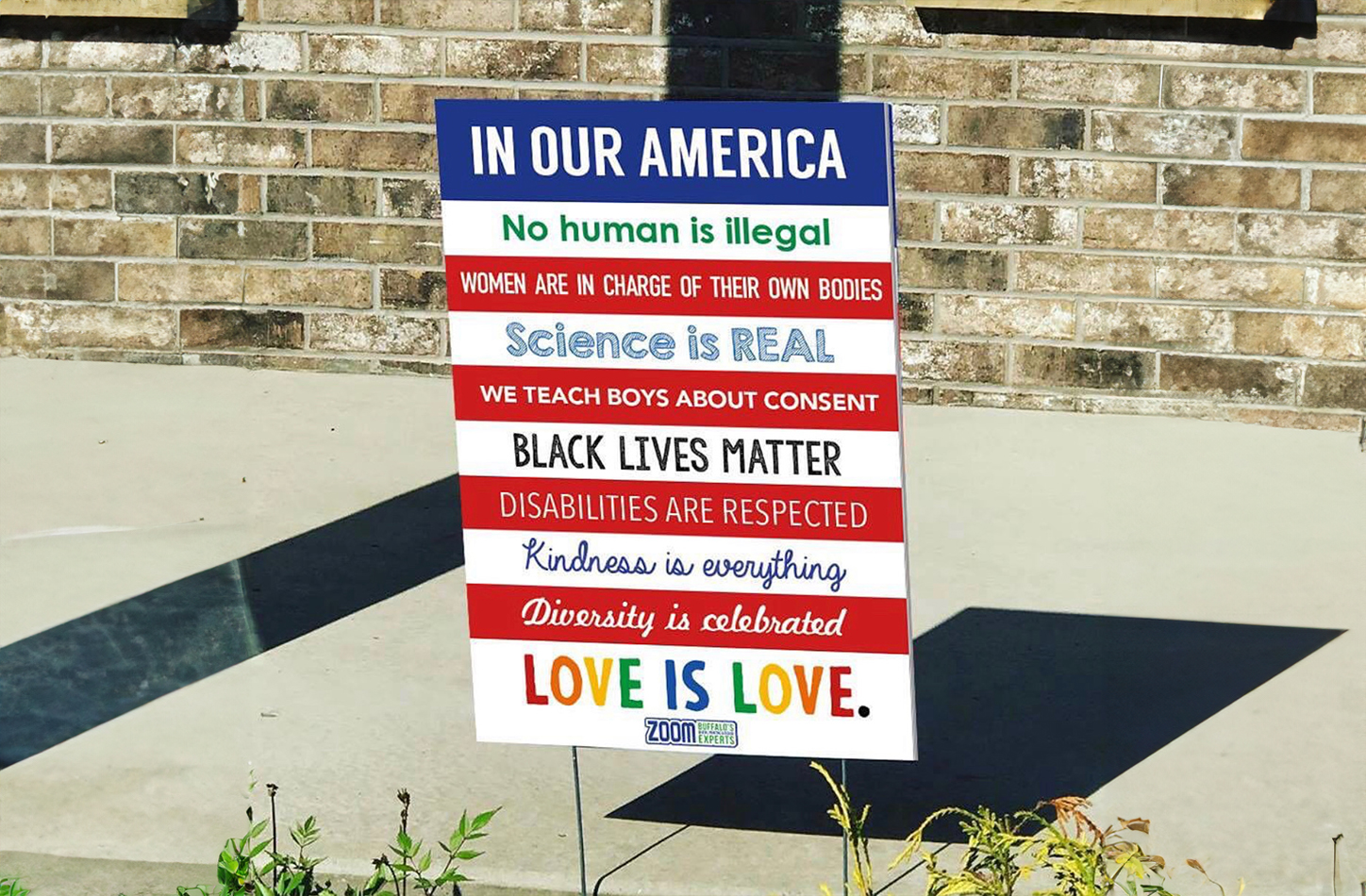 In Our America Lawn Sign - ZoomBuffalo
