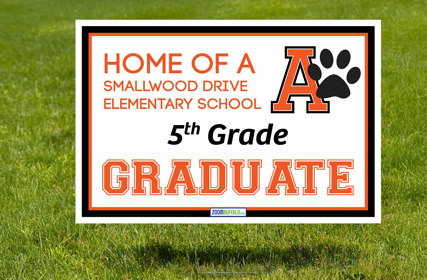Smallwood Drive Elementary School 5th Grade Graduation Sign - ZoomBuffalo